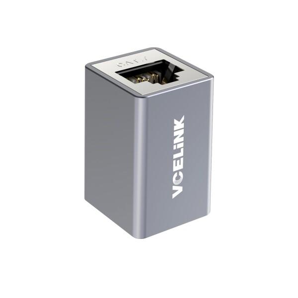 VCELINK Cat7 lanケーブル 延長コネクタ メス‐メス Cat7/Cat6a/Cat6/Cat5eケーブル用 中継コネクタ 10Gbps シールド lanケーブル接続コネクタ グレー 1個入り商品コード：49081132931型...