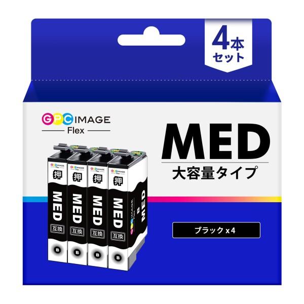 GPC Image Flex メダマヤキ インク ew-056a エプソン対応 メダマヤキ MED-4CL 目玉焼き インク MED-BK 黒 4本 EW-456A EW-056A インク 大容量商品コード：49081132996型番：ME...