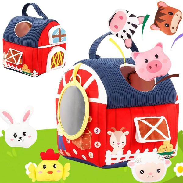 Kabeila 赤ちゃん おもちゃ 0 1 2 3 歳 知育玩具 男の子 女の子 誕生日プレゼント クリスマス プレゼント 幼児 動物 ぬいぐるみ 布のおもちゃ 洗濯可能 人気 早期開発 教育 モンテッソーリ 玩具 知育 人気 ギフト 贈り...