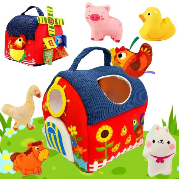 VCYCTO 赤ちゃん おもちゃ 0 1 2 3 歳 6~12月 女の子 男の子誕生日プレゼント ぬいぐるみ 動物 布のおもちゃ 幼児 知育 玩具 早期教育 洗濯可能 ガラガラ 子供 人気 出産祝い 新年プレゼント クリスマス ギフト 贈り...