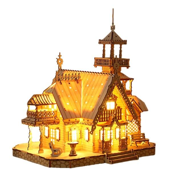 (med358) 3D 立体パズル 木製パズル 工作キット 知育玩具 クラフト 模型 ウッドパズル DIY 大人 男の子 女の子 プレゼント ギフト 誕生日 プレゼント 贈り物 (VILLA)商品コード：49081133589型番：med3...