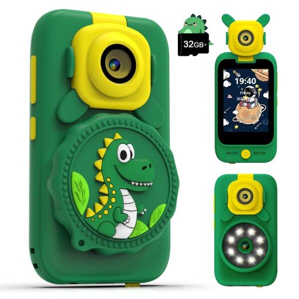 キッズカメラ 子供用携帯 子供用カメラ 顕微鏡カメラ キッズスマホ 2.8インチ 写真 録画 英語学習 懐中電灯 自撮り MP3音楽 携帯電話 32GBカード付 男の子 女の子 こどもの日 プレゼント おもちゃ 子供の日 誕生日プレゼント ...