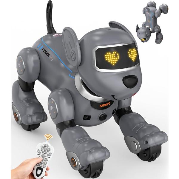 ロボット犬 音楽演奏 犬型ロボット犬プログラミング 音声制御 子どもについてくる電子 ペット触れてインタラクティブ 犬 おもちゃ 男の子 女の子 誕生日プレゼント 癒やしい 子ども用家族クリスマス贈り物商品コード：49081134208カラ...