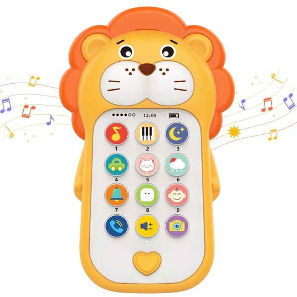 KeyAngel 赤ちゃん おもちゃ 0歳1歳2歳3歳 知育玩具 赤ちゃんスマホ 早期開発 英語学習 音楽と光で楽しく学ぶ ベビー携帯おもちゃ 音量調節可 日本語説明書 ドライバー付き 出産祝い 誕生日プレゼントに商品コード：4908113...