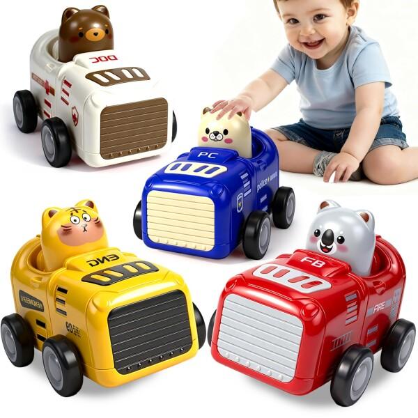 車 おもちゃ ミニカー セット はたらくくるま 子供 おもちゃ レーシングカー 知育玩具 プレス＆ゴー 男の子 女の子 誕生日プレゼント クリスマスプレゼント 出産祝い（4点セット）商品コード：49081134743型番：Tcvents【か...