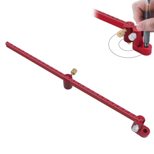 EsiFare 木工ケガキコンパス けがきゲージ アルミニウム合金大型コンパス 360 度 円弧 大きな円がかける 大工ケガキ工具 木工スクライビングサークル 大工マーキングゲージ 調整可能な円描画ツール 高精度 目盛りあり 木工 職人 建...