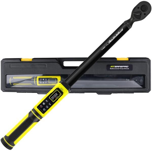 ATsafepro デジタルトルクレンチ 1/2''ドライブ、5.1-340N.m 電子トルクレンチ、5単位 ±2% 精度 双方向、ブザーとLEDアラート付きLCDスクリーン、バイク、バイク、車に最適商品コード：49081135514型番：...
