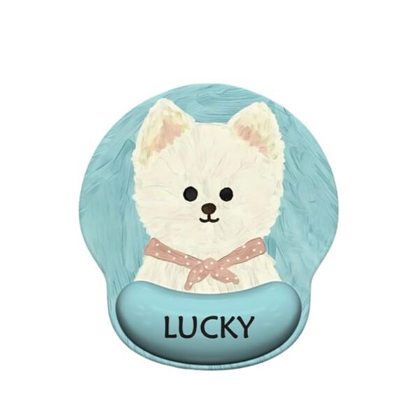 マウスパッド かわいい犬デザイン リストレスト付き 手首サポート 疲れにくい (ブルー)商品コード：49081135858カラー：ブルー可愛い犬デザイン:もこもこした犬がモチーフ。見ているだけで癒されますリストレスト付き:手首に優しいクッシ...