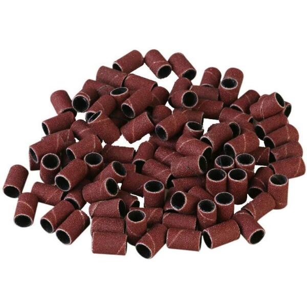 myoseya サンディングバンド ミニルーター 研磨 サンドペーパースリーブ ネイルドリルビットロータリー 工具 サンディングリング フラップホイール ドラムマンド ロータリーツール 研削 研磨ホイール 回転工具用 100個入り #240...