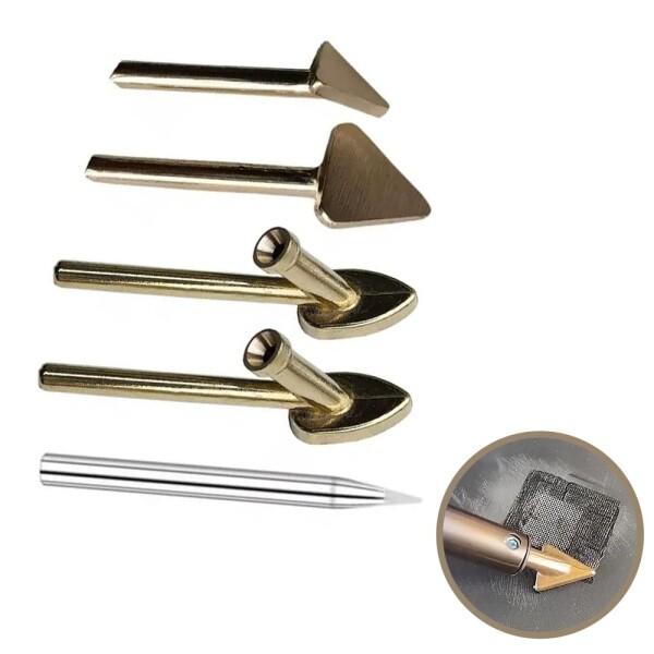 プラスチック溶接ヘッド 5個セット ハンダゴテパーツ プラスチック溶接 こて先 替こて先 三角形溶接頭 真鍮製 プラ補修用商品コード：49081137584型番：MAOZHOU-31【商品仕様】5 個セットのハンダゴテパーツが付属しており(...