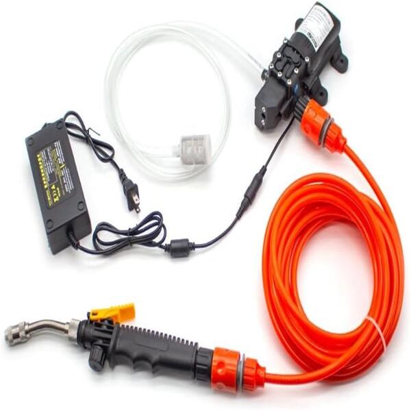 家庭用エアコン洗浄機高圧水ポンプ内蔵 屋内 室外機対応 AC100-240V自動電圧対応商品コード：49081137605型番：chaoqiuカラー：ブラック【コンパクト設計】全長23cm×幅13cm×高さ16cmの小型設計。重量約1.3k...