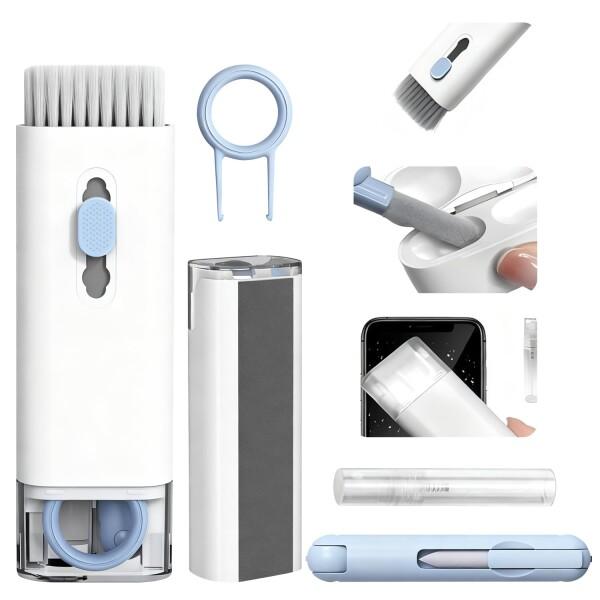 7合1多機能クリーニングツール キーボード清掃用 ブルー 精密機器専用 ほこり指紋 汚れ除去 携帯設計 パソコン/スマホ/カメラ共通 専門仕様 頑丈で耐久性あり 長期間使用可能 操作簡単 軽量で携帯性に優れる (ブルー)商品コード：4908...