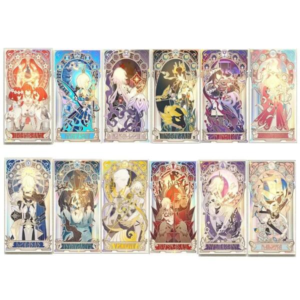 崩壊：スターレイル 黄金裔カード グッズ 12枚セット トリビー キャストリス アグライア モーディス ファイノン 紡がれた物語 ブックマーク コレクション 装飾品 誕生日 プレゼント (セットA,24枚)商品コード：49081138510...