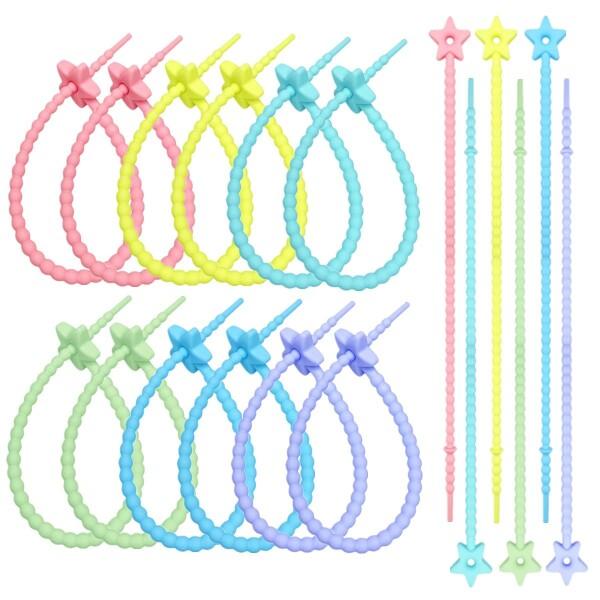 RuiChy ケーブルバンド シリコン 繰り返し使える 柔らかい 充電/電源コード ケーブルクリップ 電気ワイヤー 配線整理 イヤホン コードまとめる 22CM 多機能 収納用 結束バンド商品コード：49081138757型番：RuiChy...