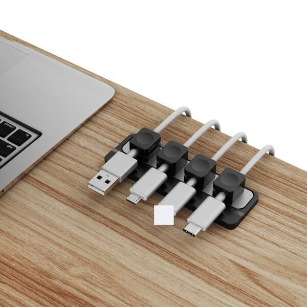 TIANTHH マグネットケーブルホルダー 4個セット ケーブル整理 収納クリップ USB-C Lightning Micro USB対応 デスク 車内 オフィス用 (ブラック)商品コード：49081138763型番：TIA002カラー：ブ...