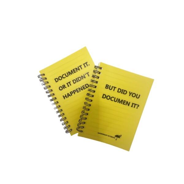 But Did You Document It ? ミニメモ スパイラル リングノート A7 横罫 6mm 2冊商品コード：49081139567型番：mono-20250530-waterproof-notebookカラー：黄ミニノート:...