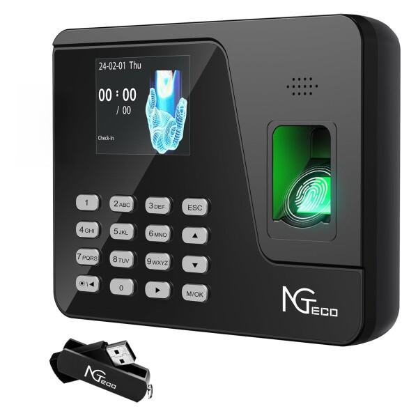 NGTeco タイムレコーダー 指紋認証 パスワード 勤怠管理 不正打刻防止 USBデータ管理 壁掛け式 日本語対応 AS10-B商品コード：49081140102型番：AS10-B-2026サイズ：13*18*3.2cmカラー：ブラック【...