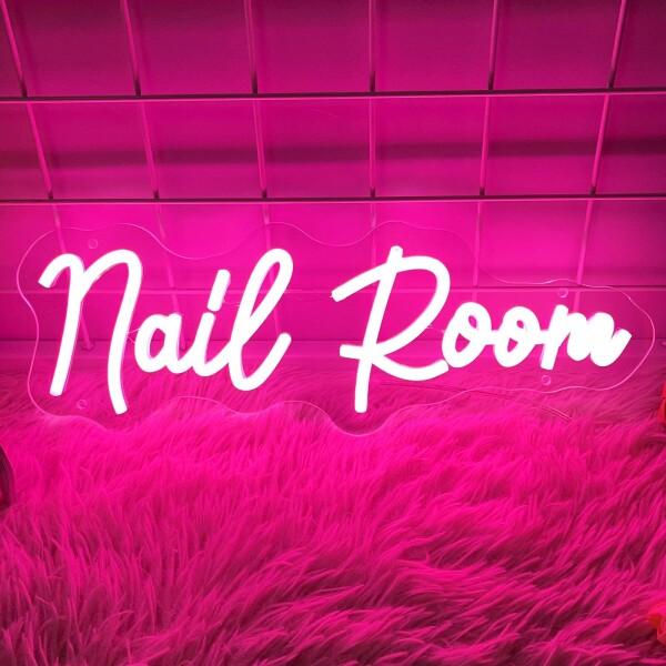 nail room ネオンライト ネイルネオンサイン ネオンライトアップサイン LED ピンクネイルサイン ネイルサロン 美容室 壁装飾 USB ネオンライト 部屋装飾 美的店舗装飾商品コード：49081140355型番：nail-room...