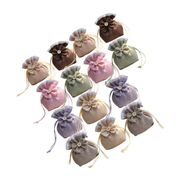 FRCOLOR 巾着袋 小 サシェバッグ 14個セット 12x10x0.5cm ギフトラッピング 小物入れ ドローストリングポーチ プレゼント 収納商品コード：49081141373型番：1529997G955ZPFJZZS9サイズ：13X...