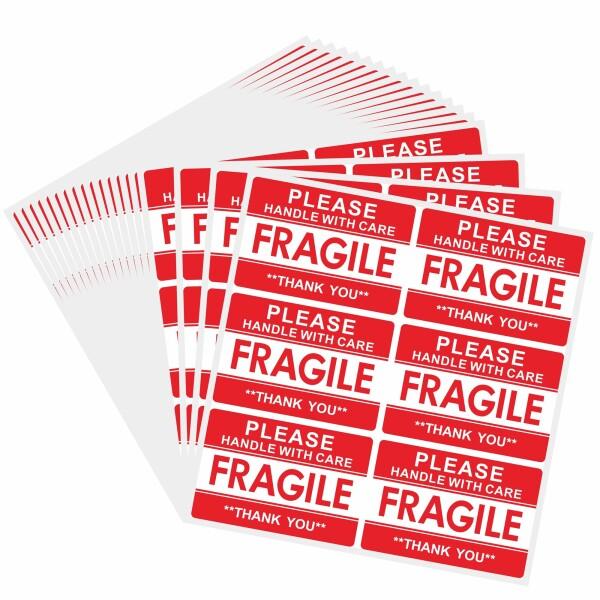 Hybsk 120枚 fragileシール fragile ステッカー 割れ物注意 取扱注意 処理注意配送シール 注意搬送と梱包警告接着ラベル (51x76mm) ?商品コード：49081141424型番：TZ001012-YUサイズ：51...