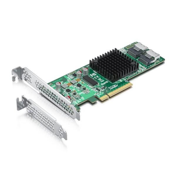 10Gtek Internal PCI Express SAS/SATA HBA RAID Controller Card、8ポート 6Gb /s、LSI SAS2008ボード（チップ）実装、LSI 9211-8I相当商品コード：49081...