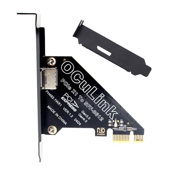PCI-Express 4.0 PCIE 1x から Oculink シングルポート SFF-8612 SFF-8611 ホストカード、U.2 SSD eGPU 外部グラフィックカードドック用商品コード：49081141667型番：SF-0...