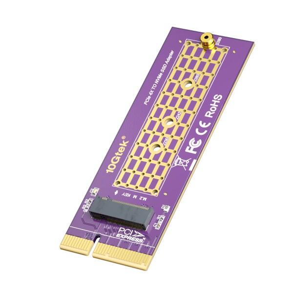 10Gtek PCIe 3.0 to NVMe (1) M.2 アダプター 拡張カード 増設インターフェースボード M.2 (M Key) SSD, X4商品コード：49081141671型番：PCIX4M2-1-G3サイズ：分岐非サポート...