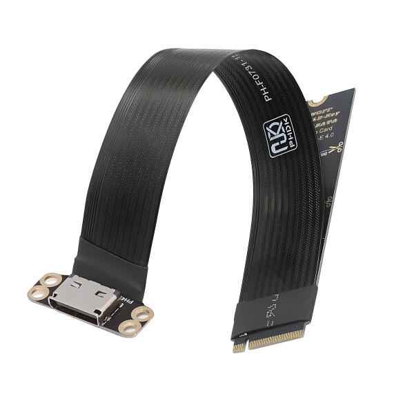 NGFF 2280 PCI-E4.0 M.2 Mキー NGFF-オス - Oculink SFF-8612 SFF-8611 ホストケーブル 15cm NVME U.2 SSD eGPU 外付けグラフィックカードドック用商品コード：4908...