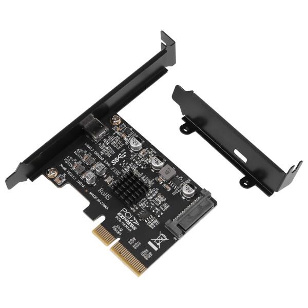 Xsdjasd USB PCIEカードタイプC PCI-Express 4X-USB 3.2 Gen 2X2（20Gbps）3242チップセット 8/10/Linux用商品コード：4908114168715PIN電源コネクタパワフル: 15...