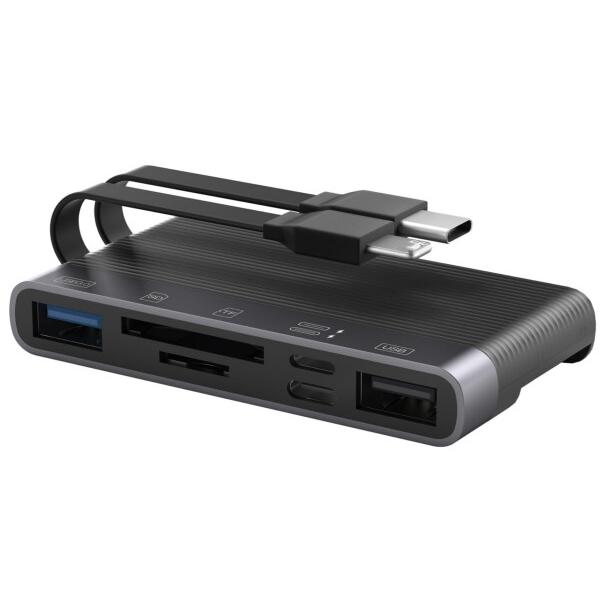 SDカードリーダー 6in2 i-Phone/Type-c TF SD microSD 変換アダプタ USB/Micro SD/SDカード 対応 0TG機能 写真/ビデオ/資料 USB3.0 双方向 高速伝送 急速充電 設定不要 i-Pho...