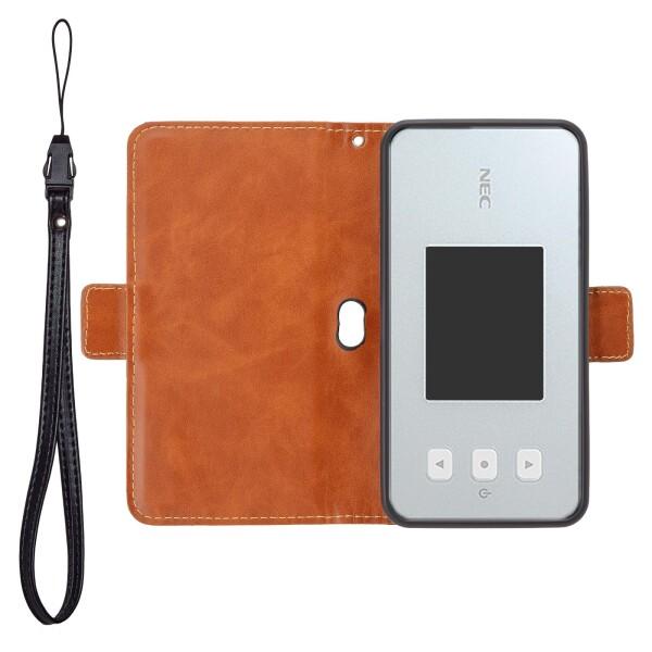 ケース Aterm CM51FD 向け 専用設計 カバー 手帳 ストラップ 付属 互換性あり 互換品 (オックスフォードブラック)商品コード：49081141978型番：CM51FD-BOOKカラー：オックスフォードブラックモバイルルータ ...