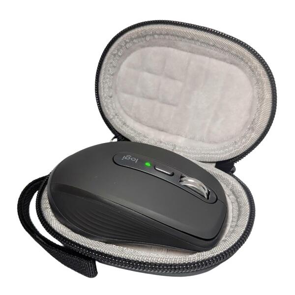 全面保護 マウス 収納ケース Logicool ロジクール MX Anywhere 3s / MX Anywhere 3 / MX Anywhere 2s / MX Anywhere 2 専用 ブラック For Anywhere Semi ...