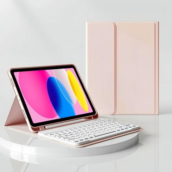 GOOVEN 2025年 Xiaomi Redmi Pad 2用のキーボード ケース マグネット 分離式 薄型 シャオミ Redmi pad2 11インチ用のワイヤレスキーボードケース 学生 ビジネス ペン収納可能， ピンク+白商品コード：...