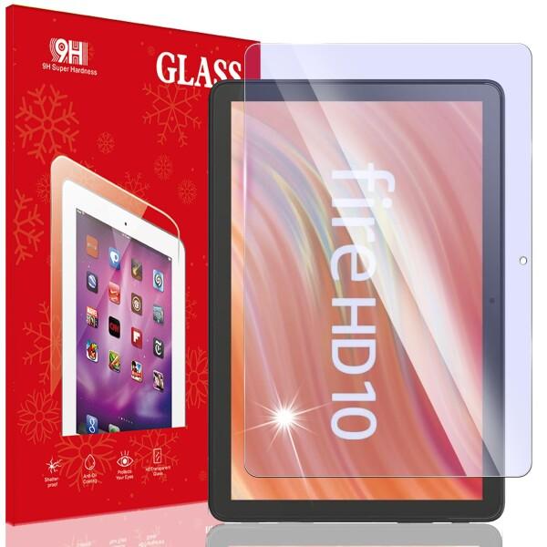 ブルーライトカット For Fire HD 10 用の ガラスフィルム 10インチ 第13世代 フイルム For Fire HD 10 用の 保護フィルム 衝撃吸収 目に優しい 貼り付け簡単 気泡防止 高光沢 高透過率 飛散防止商品コード：...