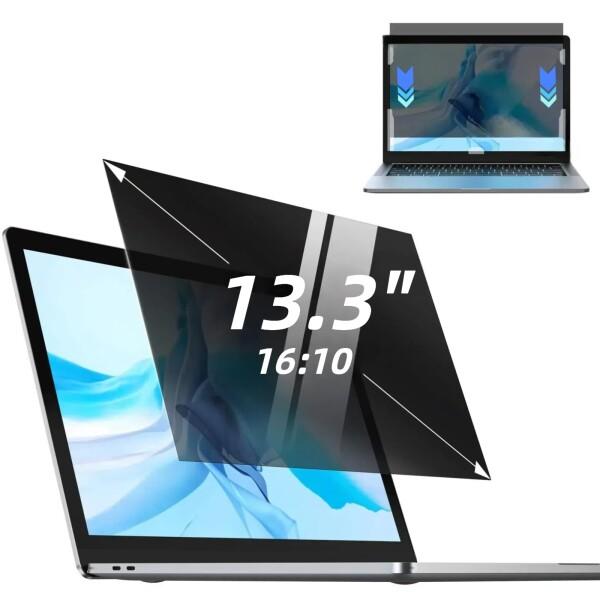 PRSPR 13.3インチ 16:10 覗き見防止フィルター ノートパソコン モニター用 プライバシーフィルター PC スクリーンフィルター 両面使用 差し込み式 取り付け簡単 ブルーライトカット 紫外線カット のぞき見防止フィルム 高透過...