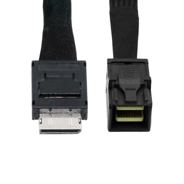 OCuLink PCIe 4.0 PCI-Express SFF-8611 4i - SFF-8643 データアクティブケーブル（eGPU SSD 外付けグラフィックカード用、50cm）商品コード：49081142773型番：SF-020-...