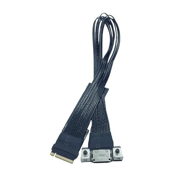 JMT M.2 NVMe M Key to Oculink 4i / SFF8611 延長ケーブル PCIe4.0 X4 Gen3 4 T10 / SAS-4 SFF-8612 (10cm) 対応商品コード：49081142777型番：M-...