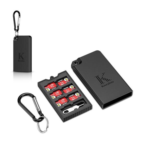 プッシュ式メモリーカードケース カードホルダー 8枚 MicroSD TF MSD カード収納可能 カラビナ&amp;セットピン付き 耐衝撃 防塵 防滴 携帯便利 軽量 コンパクト商品コード：49081142786型番：SC-TF8-NFサ...