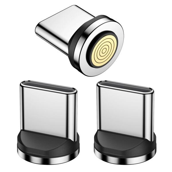 MoKo 9Pin USB-C マグネット端子*3枚セット 「MoKo 9pinマグネット変換アダプター専用」 Type-Cオス 磁石端子 磁気 取替 防塵 プラグ 急速充電 データ転送 iPhone17/16/15/Switch2/Mac...