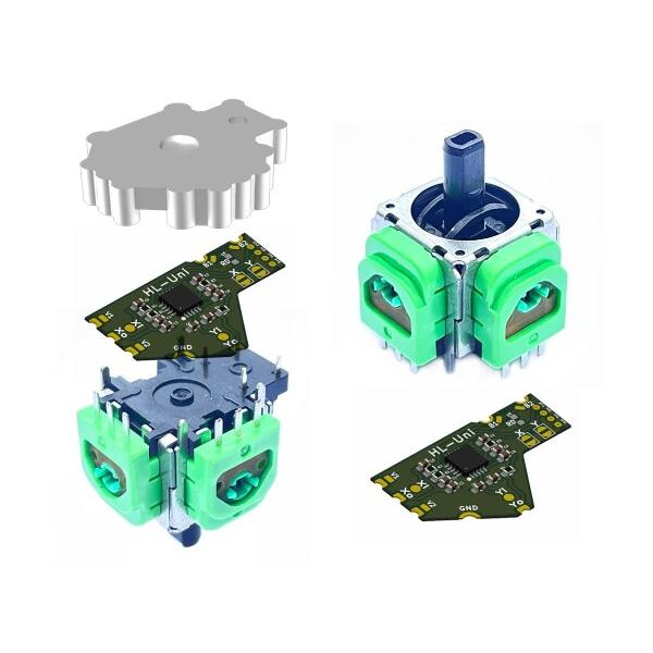 ElecGear 2個TMR ジョイスティック交換用のユニバーサルコントローラー、電磁制御TMR Joystickコントロールスティック + キャリブレーションFPCB + はんだ除去加熱プレート修理ツール ? TMR-UniA商品コード：...