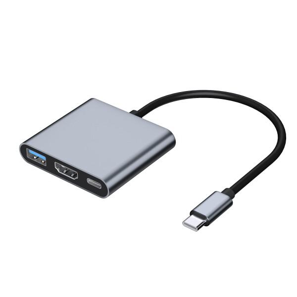タイプc hdmi 変換 av multiportハブ 変換アダプタ USBC 4K@30Hz 映像出力 hdmi type-c 拡張モード 複製モード USB-A 3.0 5Gbps高速データ出力 タイプc PD 100W急速充電 iPh...