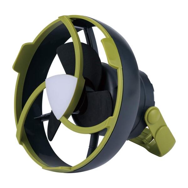 武田コーポレーション  ライト付きアウトドアファン GR/GRY RT20-FAN商品コード：49081143088型番：RT20-FANカラー：GR/GRYサイズ:22×13×22【cm】　商品重量:0.4kg　明るさ最大:65ルーメン　...