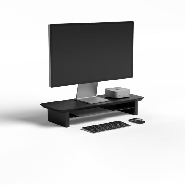 amesoba 木製 モニタースタンド 卓上 デスクシェルフ MINI コンパクトモデル オーク材 高級木材 65cm (新色/MAKKURO)商品コード：49081143148型番：AME-DSM-MKカラー：新色/MAKKURO人気のデ...