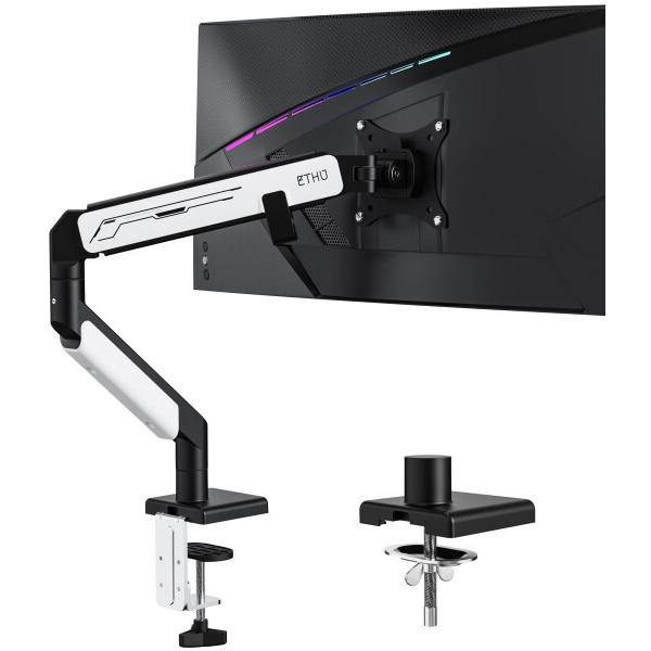 ETHU PCモニターアーム デガススプリング 17-40インチ対応 耐荷重2-14kg VESA75/100 フルモーション調整 クランプ/グロメット取付 オフィス 在宅ワーク ブラック商品コード：49081143201型番：ET14K-...