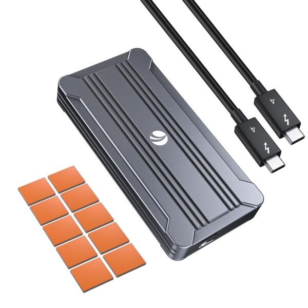 VCOM CU874N M.2 NVMe SSDケース USB4 対応 最大40Gbps 高速転送 ASM2464搭載 2230-2280対応 アルミ合金 外付けSSDケース Mac Windows Android対応商品コード：49081...