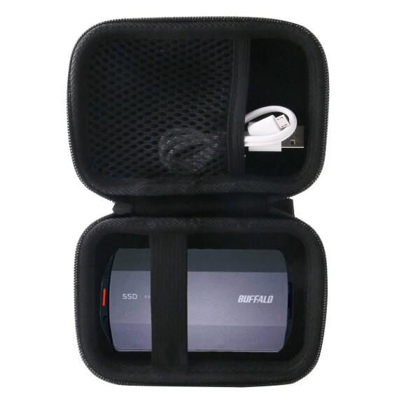 WERJIA 収納ケース対応 バッファロー 外付け SSD 1TB/2TB/4TB/500GB ポータブル SSD（ケースのみ）商品コード：49081143429型番：2022106889カラー：RMWERJIA 収納ケース対応 バッファロ...