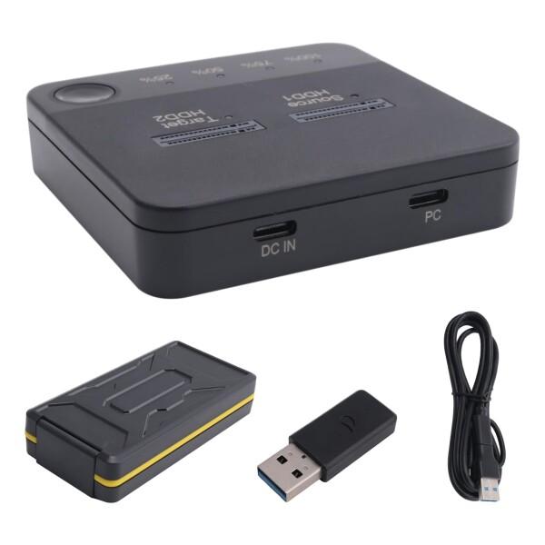Xsdjasd M2 HDD SSD リーダー用クローン付き M.2 デュプリケーター ノートブック ハード ダイブ ボックス 1 セット商品コード：490811434991. ワンクリックのオフライン コピー: M.2 ハードディスク コ...