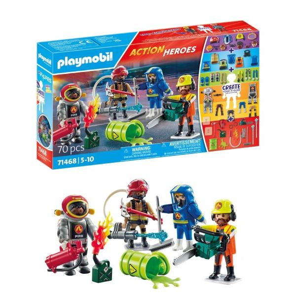 Playmobil My Figures: Fire Brigade商品コード：49081144216型番：71468サイズ：One Sizeカラー：マルチカラーダイナミックレスキューミッション:消防隊の4つの特殊ユニットとチームを組み、ス...