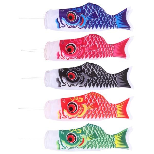 BESPORTBLE 鯉のぼり 5枚 こいのぼり 55cm 吹き流し 庭園 ベランダ 室内用 屋外装飾 端午の節句 飾り 初節句 男の子 お祝い 五月五日 日向 カラフル商品コード：49081144424型番：D004B0738OAXQ68...