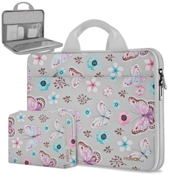 HSEOKスリム ラップトップ ケース 13-14 インチ ブリーフケース 小型ケース付き MacBook Pro 14 インチ M3 M2 M1 2024-2021、全モデル 13.3 インチ MacBook Air/Pro、XPS 13...